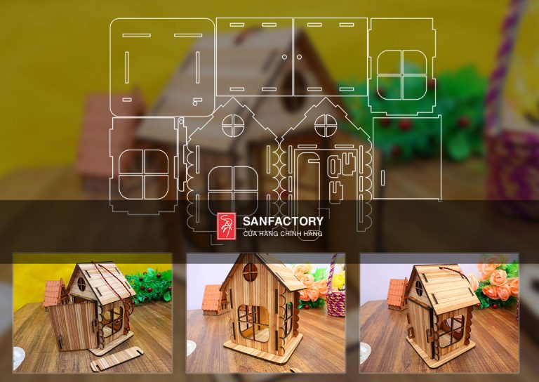 Download File Cắt Laser Mô Hình Nhà Gỗ Mini Cabin 3mm định Dạng CDR ...